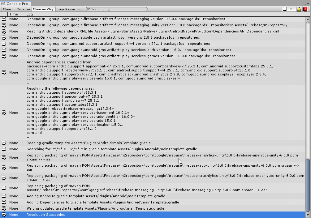 Bad patch of mainTemplate.gradle · Issue #223 · googlesamples/unity-jar-resolver · GitHub