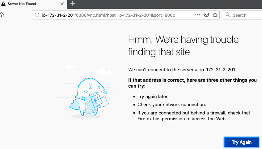Cannot connect to generated URL in Quick Start · Issue #1215 · novnc ...