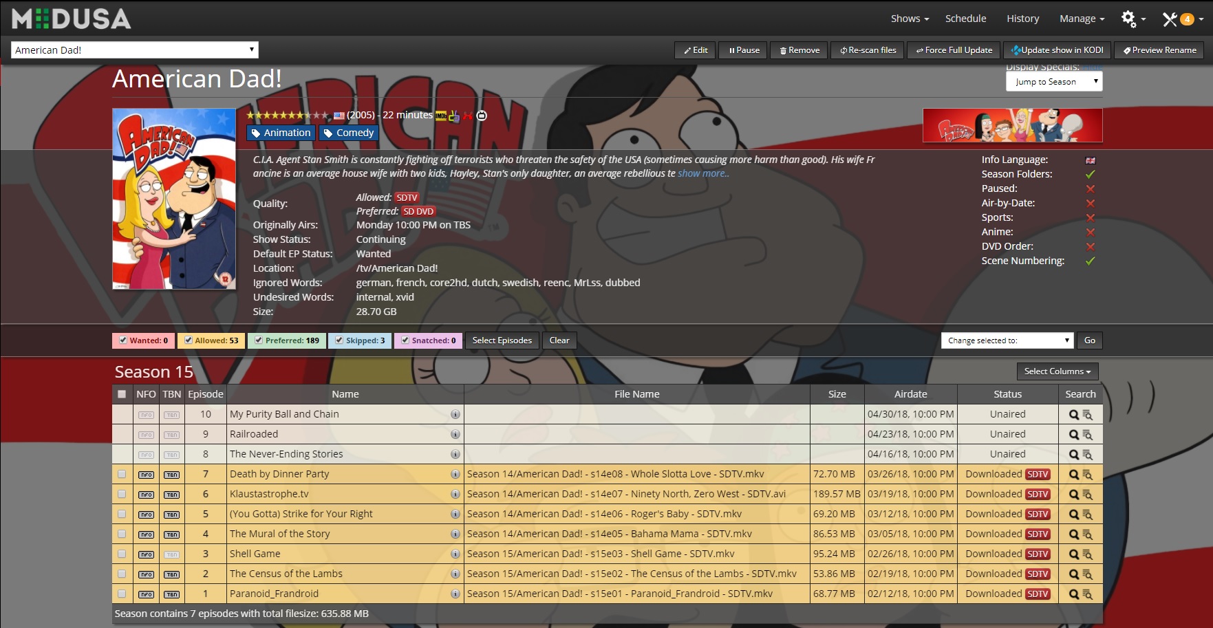 Bug: Re-scanning files with scene numbering enabled on the show results in incorrectly ...