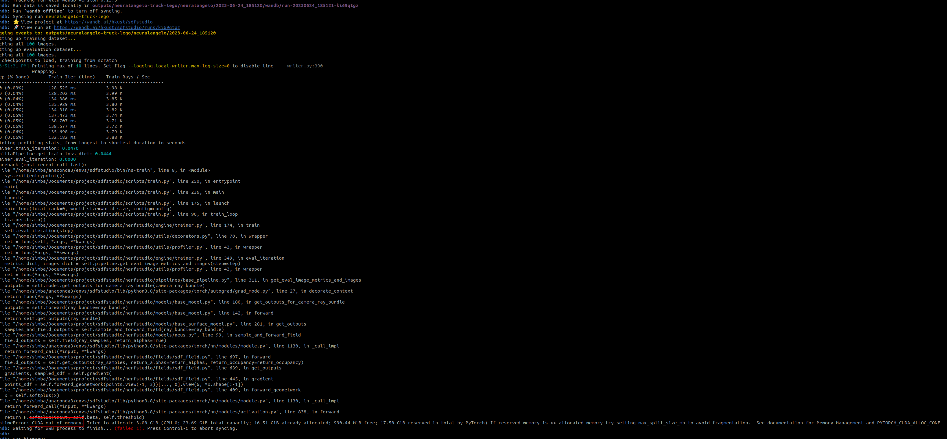 How can I evaluate neuralangelo in RTK4090 without memory out error · Issue #146 ...
