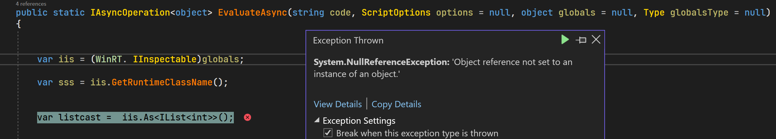 Question: How to convert `WinRT.IInspectable` to `Windows.Foundation ...
