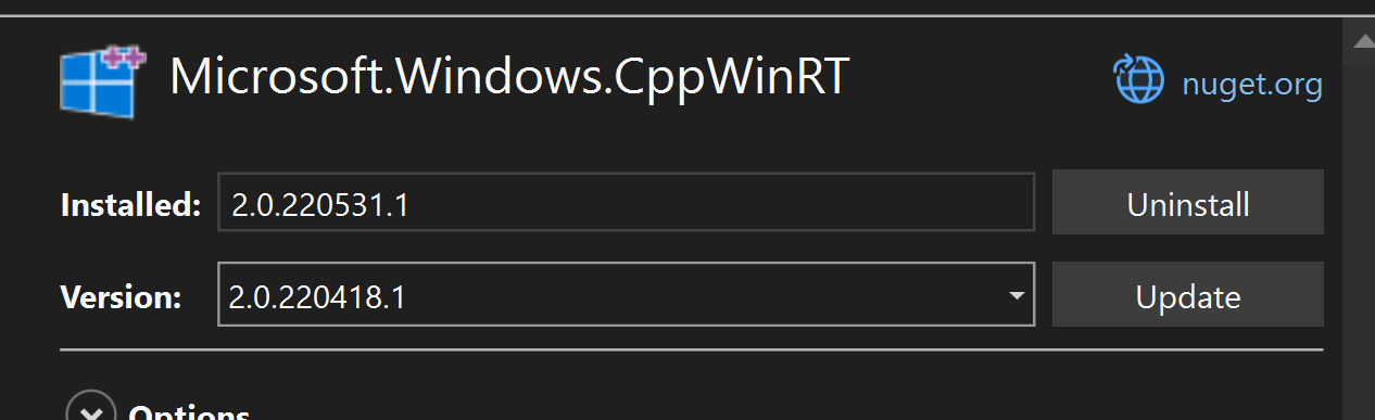 Can't build WinAppSDK 1.1 project in C++20 mode - "IComponentConnector2 identifier not found ...