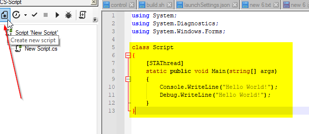 Feature Request Start With Default Code · Issue 227 · Oleg Shilo Cs Script · Github