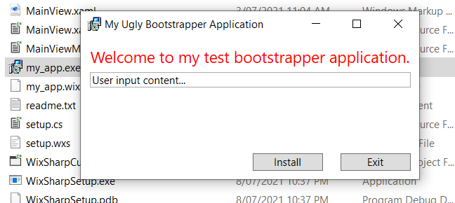 Bootstrapper WPF CustumUI Failed to Show My UI Wix# > 1.15.0 .Net > 3.5 · Issue #1012 · oleg ...