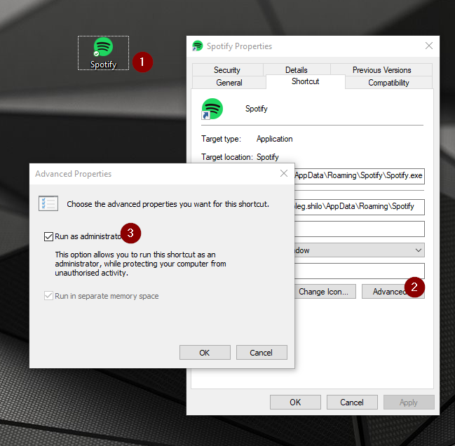 creating desktop shortcut with always "Run as administrator" mode on · Issue #1168 · oleg-shilo ...