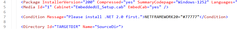 SetNetFxPrerequisite doesn't work with ManagedUI · Issue #316 · oleg-shilo/wixsharp · GitHub