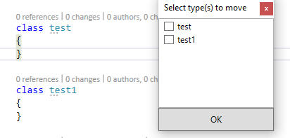 Feature Request: Move Type to file - Select All · Issue #1 · oleg-shilo/MoveTypeToFile.VSIX · GitHub