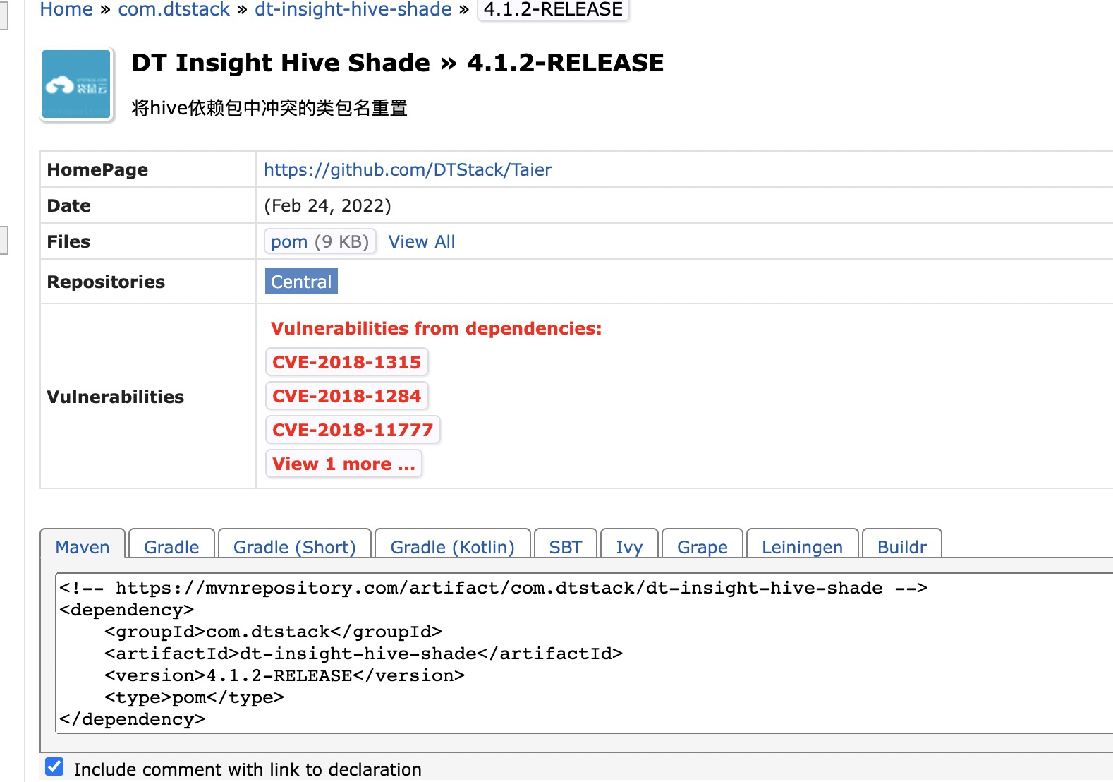 Dt Insight Hive Shade 包从哪里下载 · Issue 216 · Dtstack Taier · Github