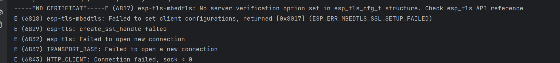 Simple Ota Example Error Esp Tls Mbedtls Failed To Set Client Configurations Returned