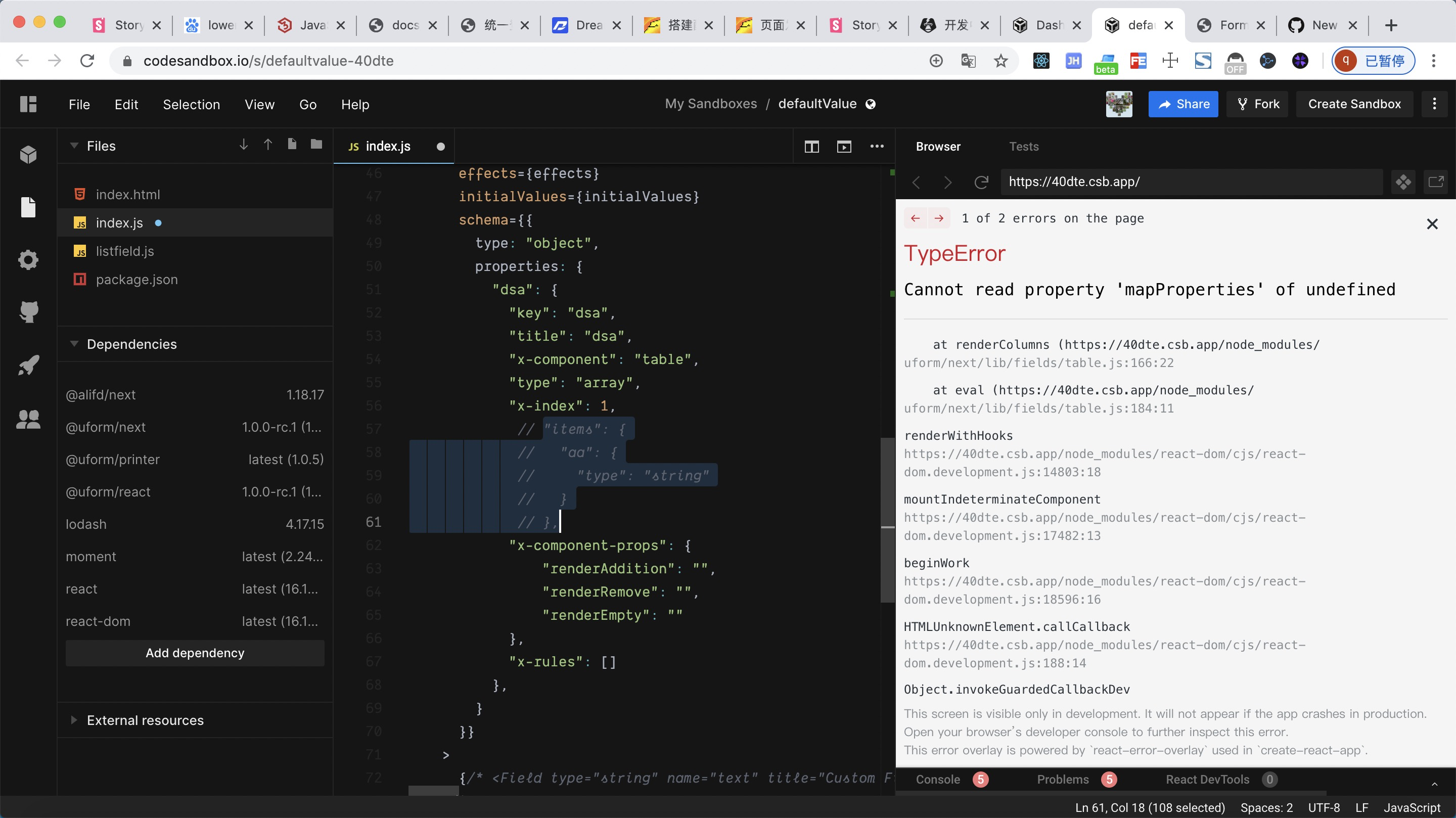 Typearray时,如果items为空渲染初出错 · Issue 763 · Alibabaformily · Github