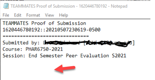 Proof-of-submission file: Add a warning if no answers were saved ...