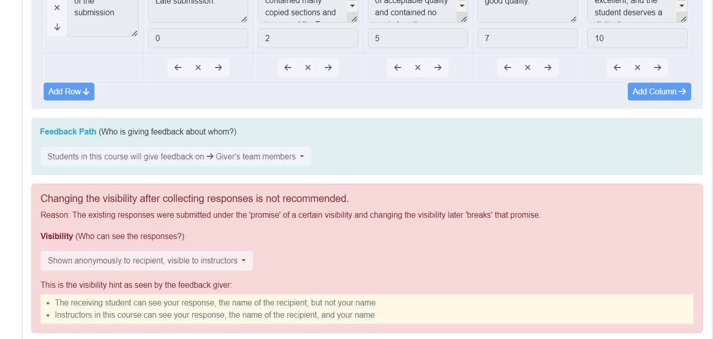 Instructor viewing results of rubric questions: some students not shown in the stats table ...