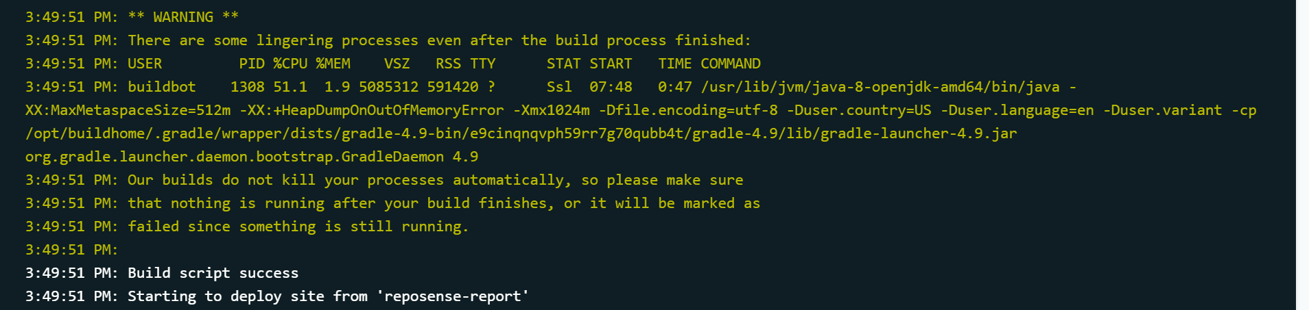PublishReposense default settings fail · Issue #1278 · reposense/RepoSense · GitHub