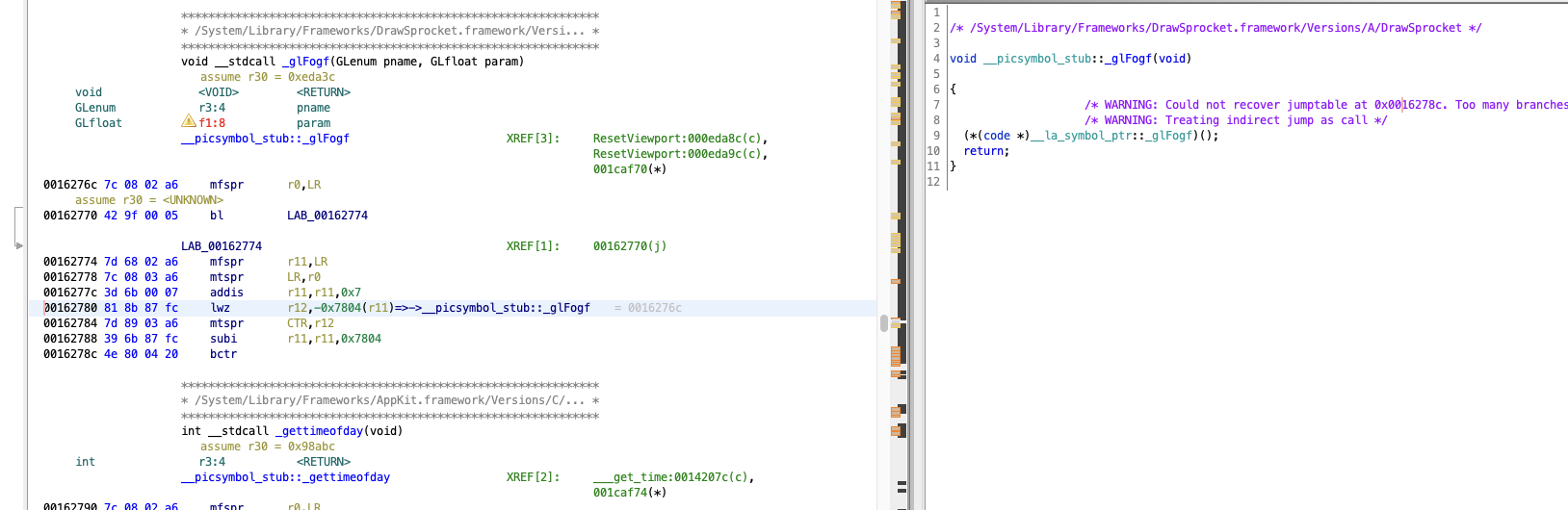 How to make ppc mach-o library functions get prototyped · Issue #4721 · NationalSecurityAgency ...