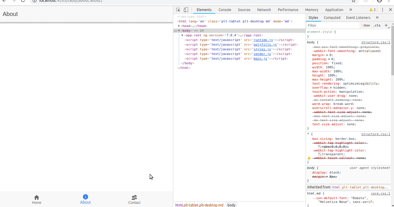 Wrong Styling Applied With Lazy Loaded Component On Named Outlet · Issue 15961 · Ionic Team