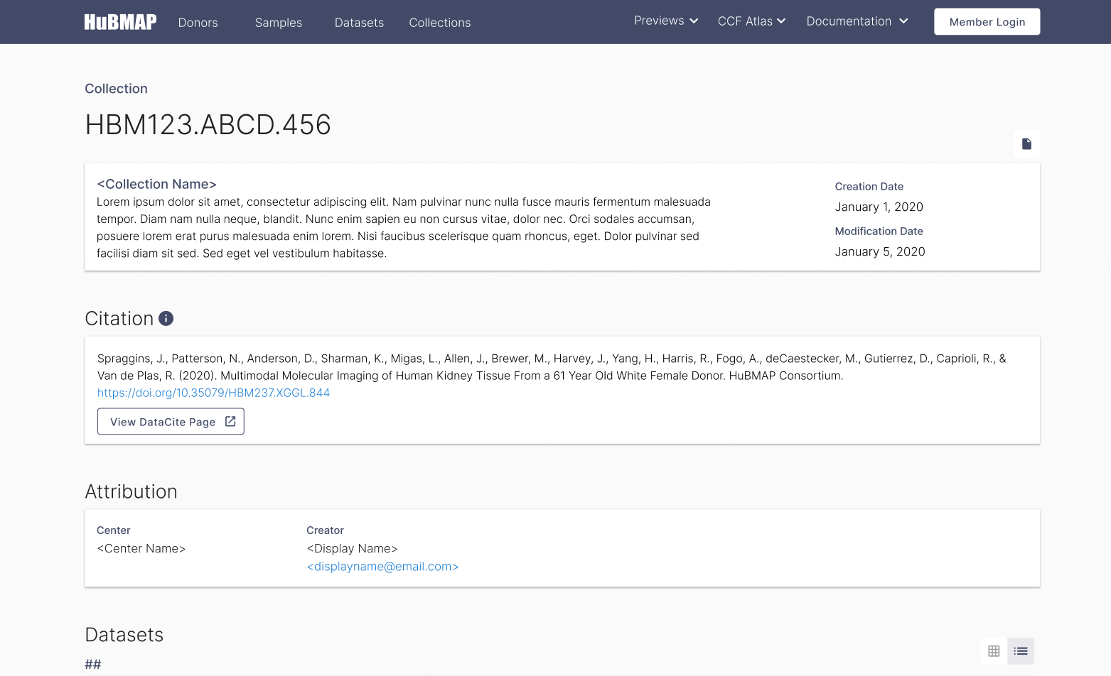 include full bibliographic citation information on collections landing pages · Issue #1578 ...