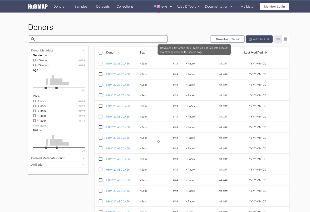Add metadata table download to search pages · Issue #2079 · hubmapconsortium/portal-ui · GitHub