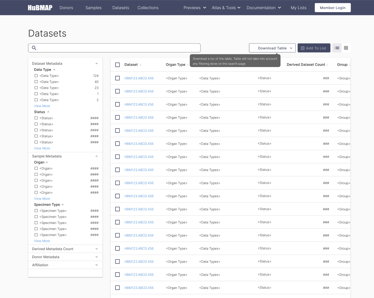 Add metadata table download to search pages · Issue #2079 · hubmapconsortium/portal-ui · GitHub
