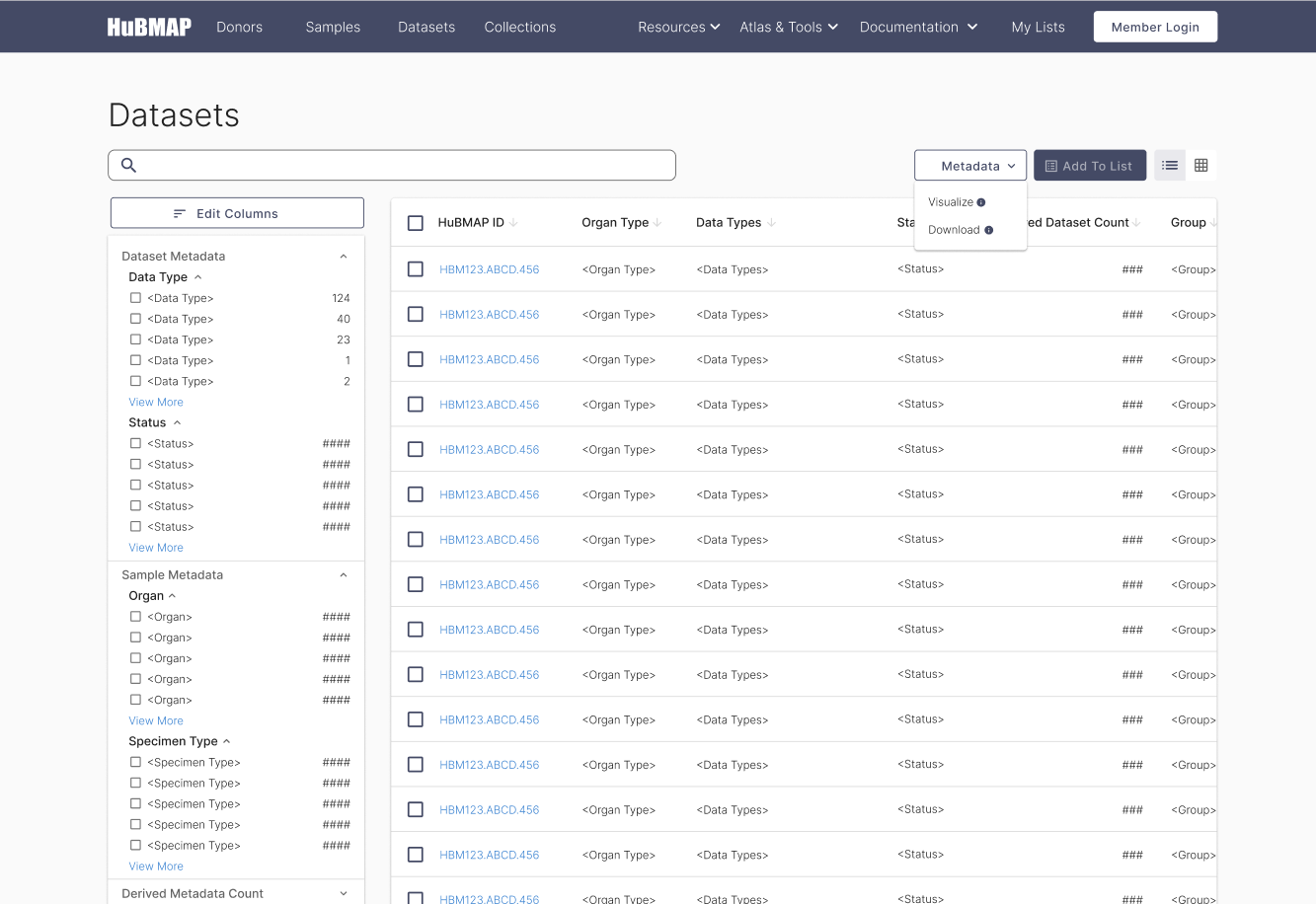 Design Link To Lineup From Search · Issue 2271 · Hubmapconsortium Portal Ui · Github