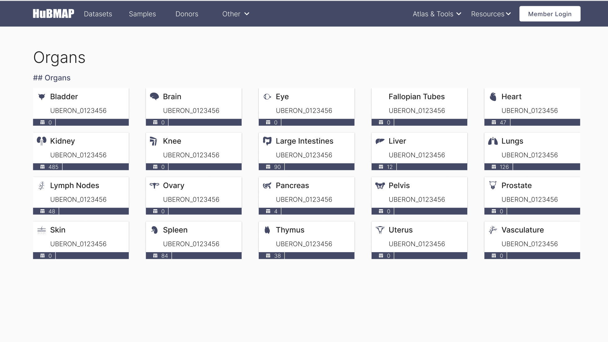 Redesign organ list page · Issue #2350 · hubmapconsortium/portal-ui · GitHub