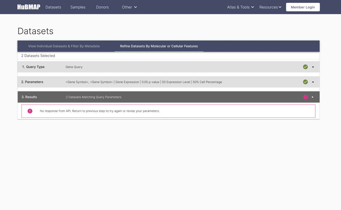 Handle Cells API failure, instead of leaving the spinner up forever. · Issue #2775 ...