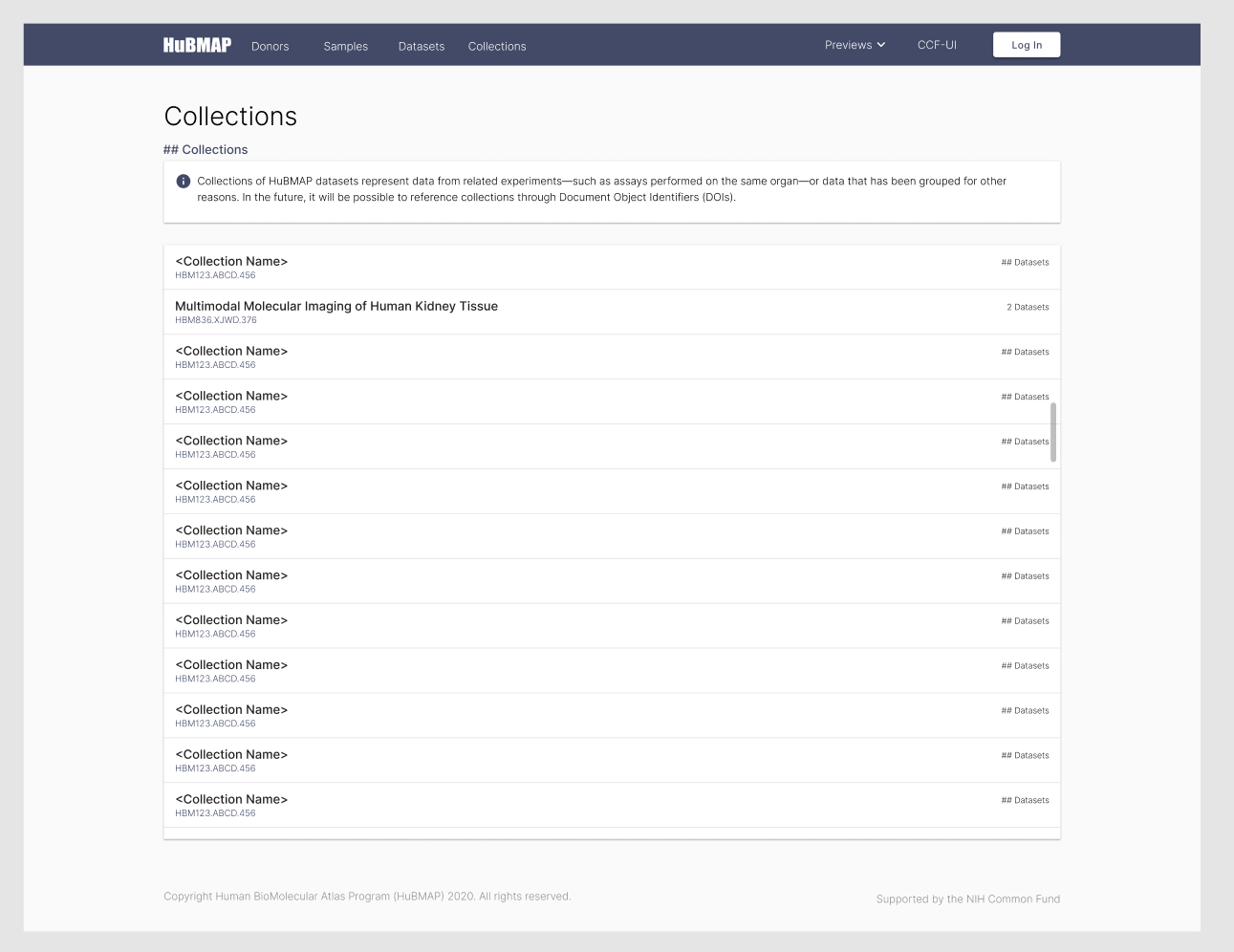 Add description and tooltip to collections · Issue #847 · hubmapconsortium/portal-ui · GitHub