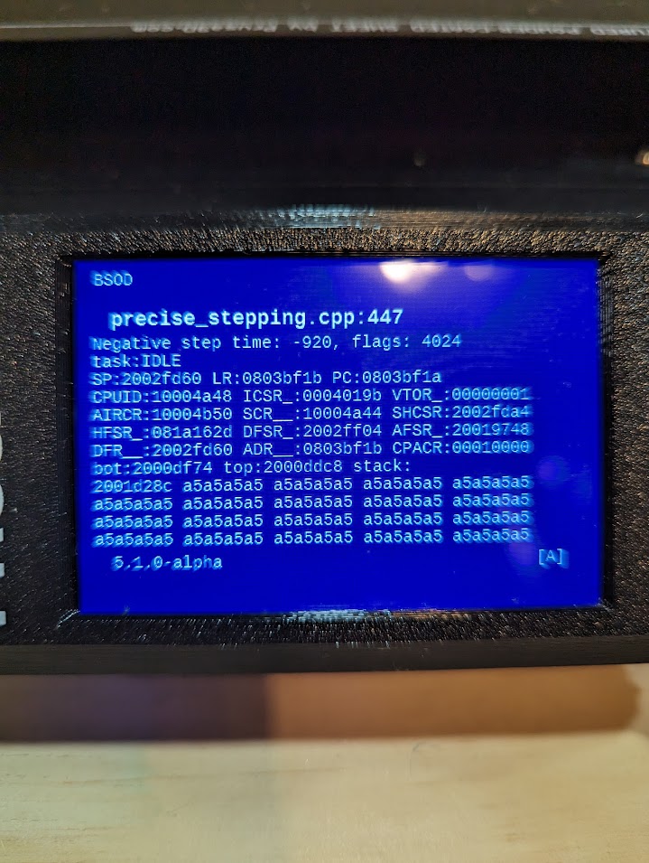 [BUG] XL 5 tool BSOD at start of print · Issue #3377 · prusa3d/Prusa ...
