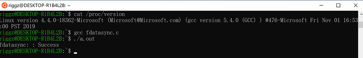 Mongodb fdatasync wrong in 20H1 · Issue #5207 · microsoft/WSL · GitHub