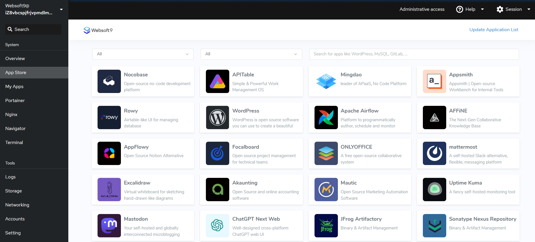 GitHub - Websoft9/websoft9: A PaaS platform which for running hot open source apps on your own ...