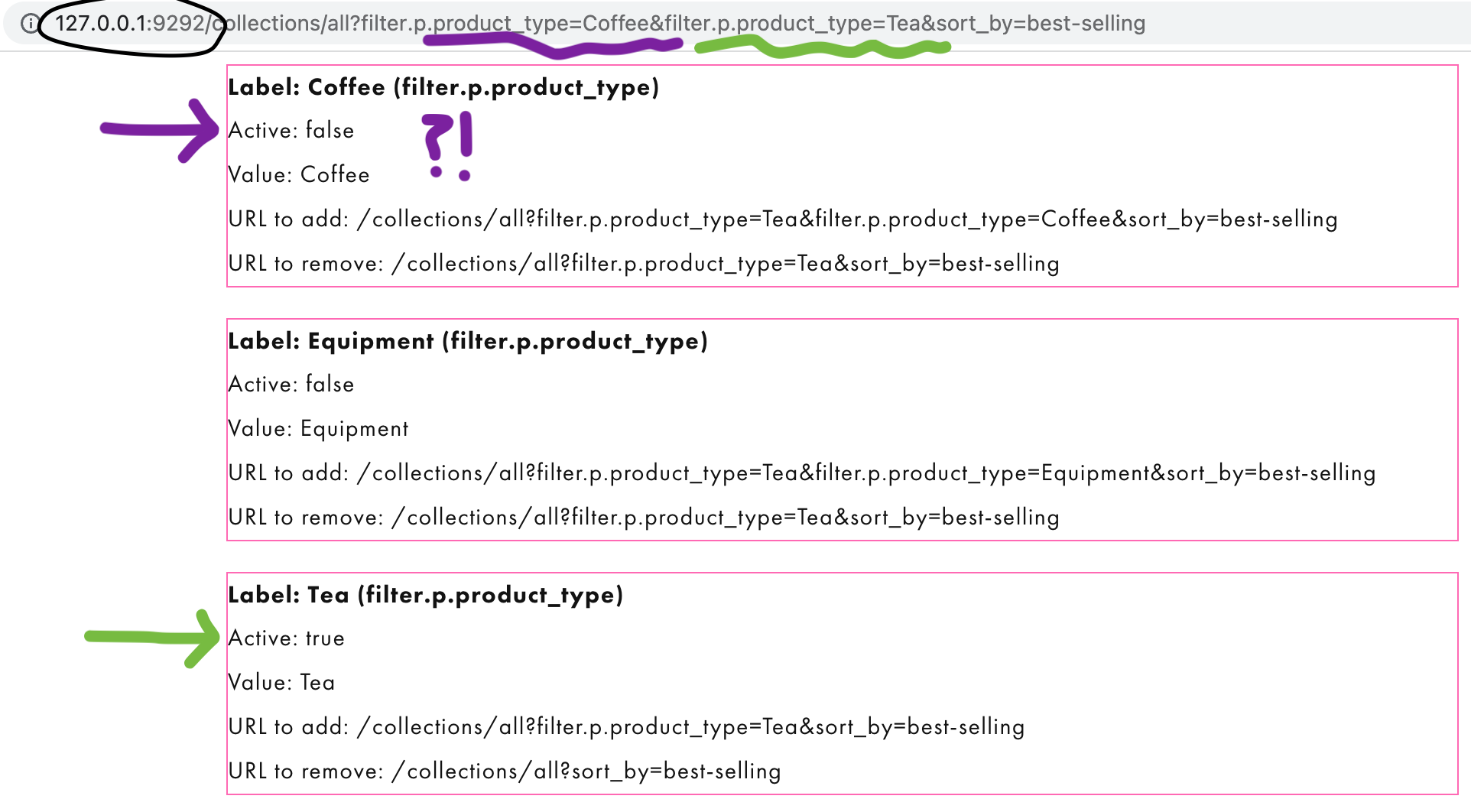 Multiple Values Storefront Filtering doesn't work locally via Shopify CLI's Theme Serve · Issue ...