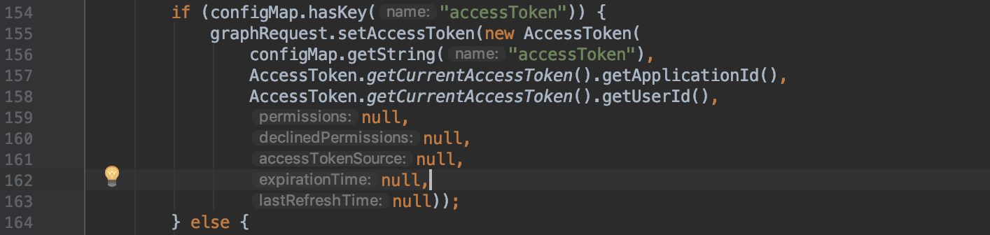 Attempt to invoke virtual method 'java.lang.String com.facebook.AccessToken.getApplicationId ...