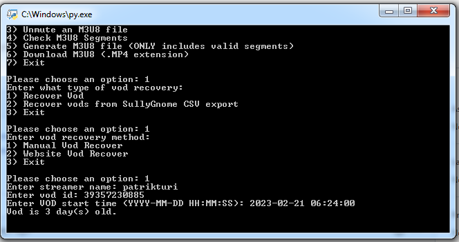 VOD Request · Issue #438 · TwitchRecover/TwitchRecover · GitHub
