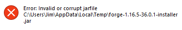 Corrupt JAR file for Forge installation · Issue #75 · jrbudda/Vivecraft ...