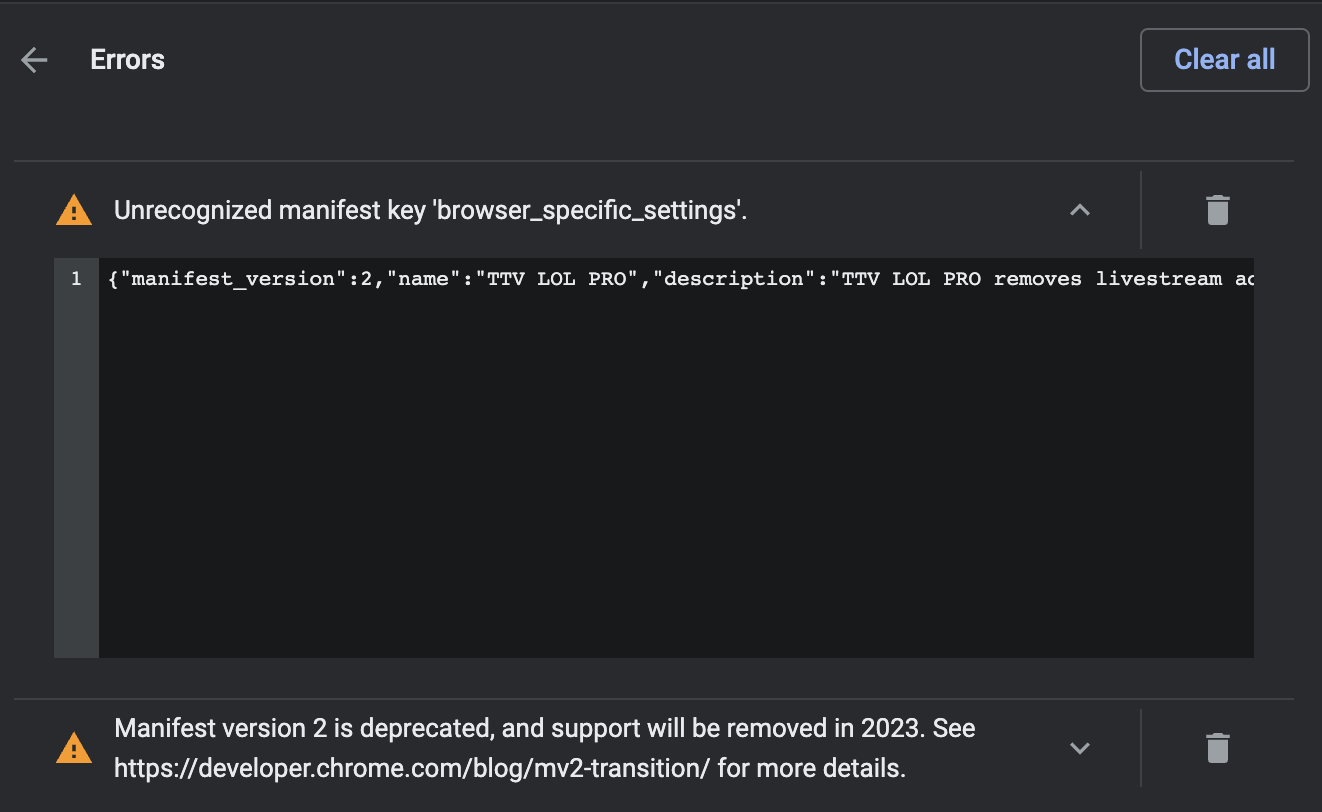 Unrecognized manifest key 'browser_specific_settings'. · Issue #72 · younesaassila/ttv-lol-pro ...