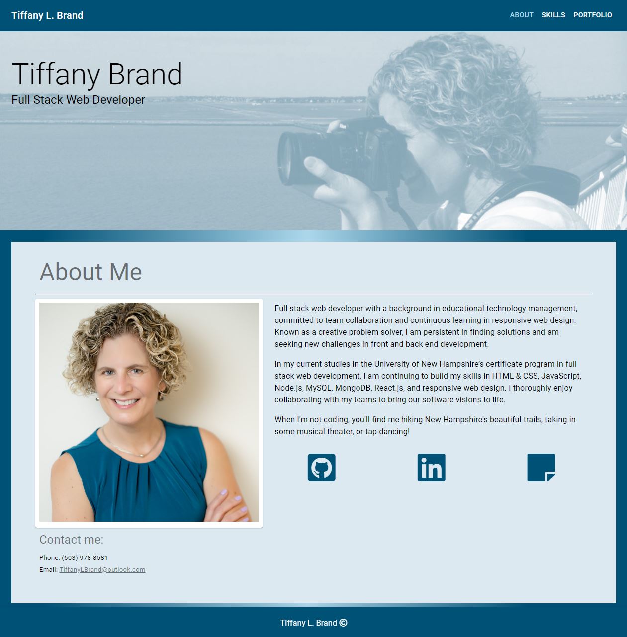 GitHub - tiffany-brand/react-ts-portfolio: Portfolio of my development ...