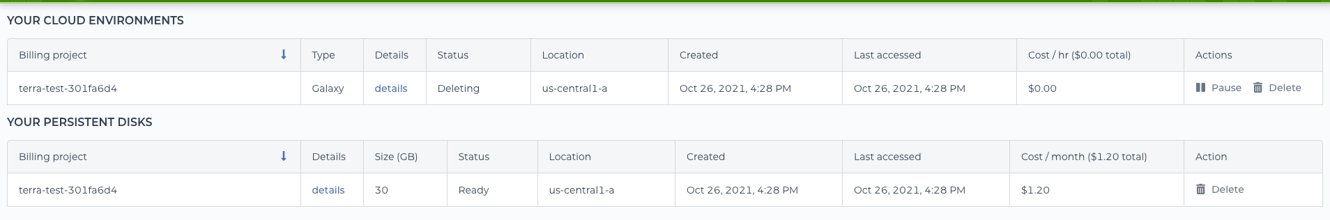 Persistence config values to allow Leo to delete disk attached to Cromwell App [BW-873] by ...