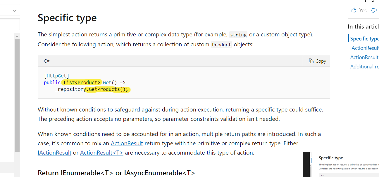 Example for IEnumerable action as non-blocking, is Incorrect and misleading · Issue #18090 ...