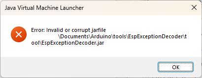 Error: Invalid or corrupt jarfile · Issue #88 · me-no-dev/EspExceptionDecoder · GitHub