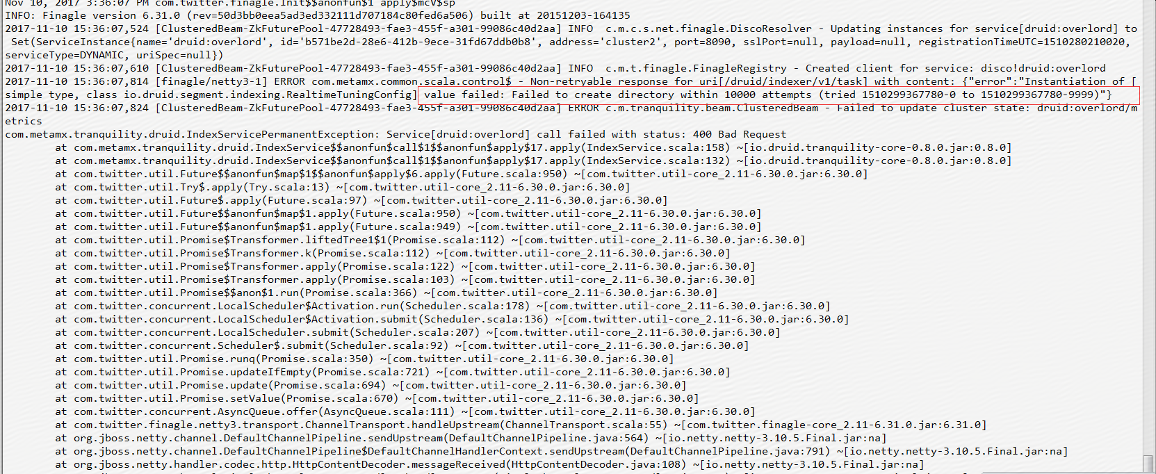 tranquility Failed to create directory within 10000 attempts · Issue ...