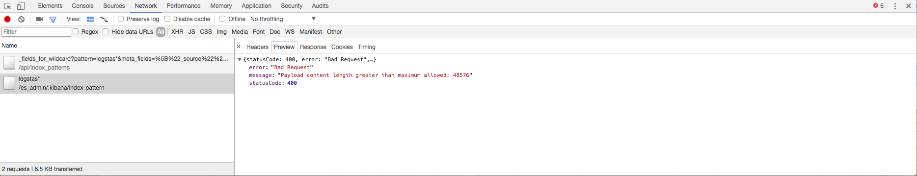 Pass error message along to the UI · Issue #13131 · elastic/kibana · GitHub