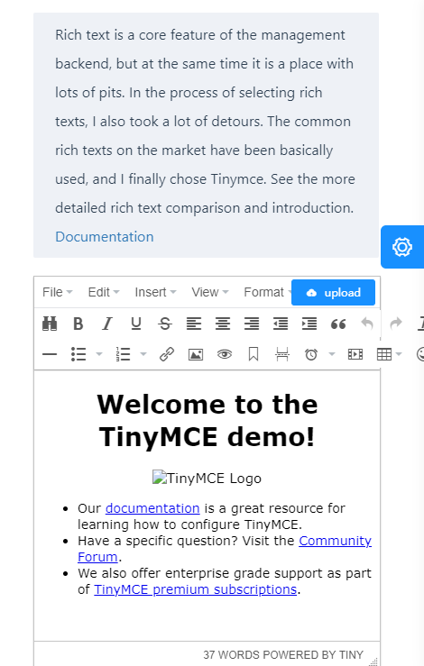 当屏幕缩小Tinymce编辑器的工具栏会超出文本编辑区域 · Issue #3757 · PanJiaChen/vue-element-admin · GitHub