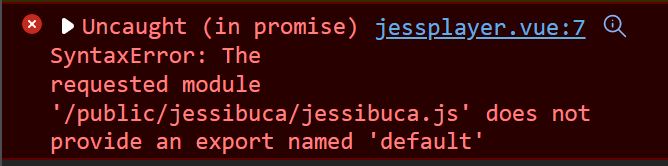 引用的最新版本dist内文件，我这么import的，会报错 · Issue #145 · langhuihui/jessibuca · GitHub