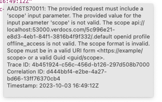 Receiving AADSTS70011 calling getAuthToken · Issue #1948 · OfficeDev/microsoft-teams-library-js ...