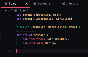 Annoying extra space between struct definition and #derive-block ...