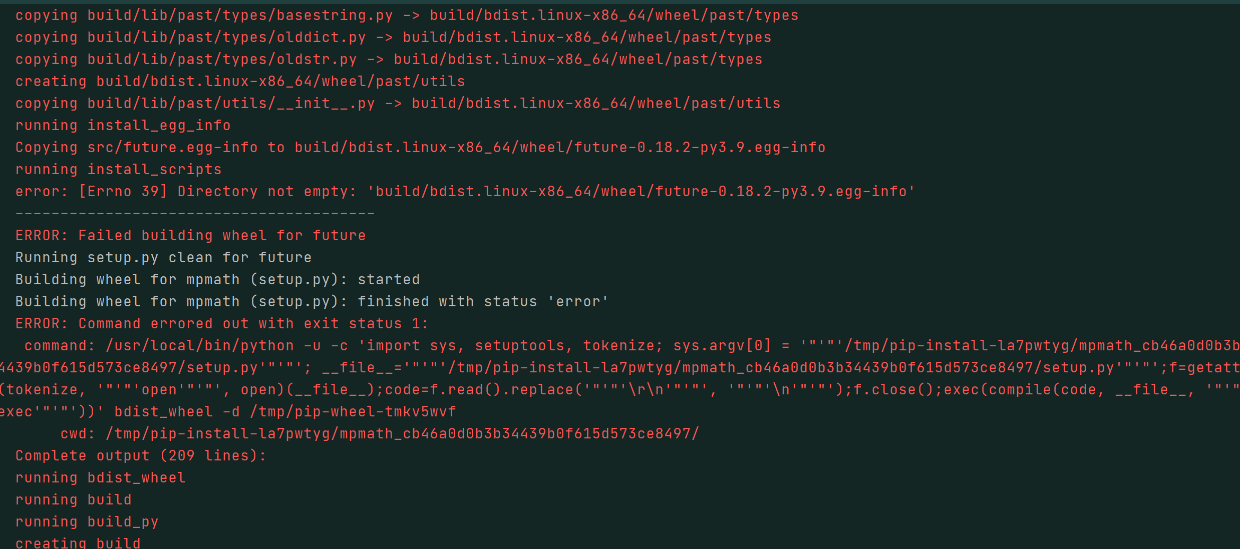 When I Use The Python Image Install In Docker If My Docker Directory Is Mounted On Another Hard