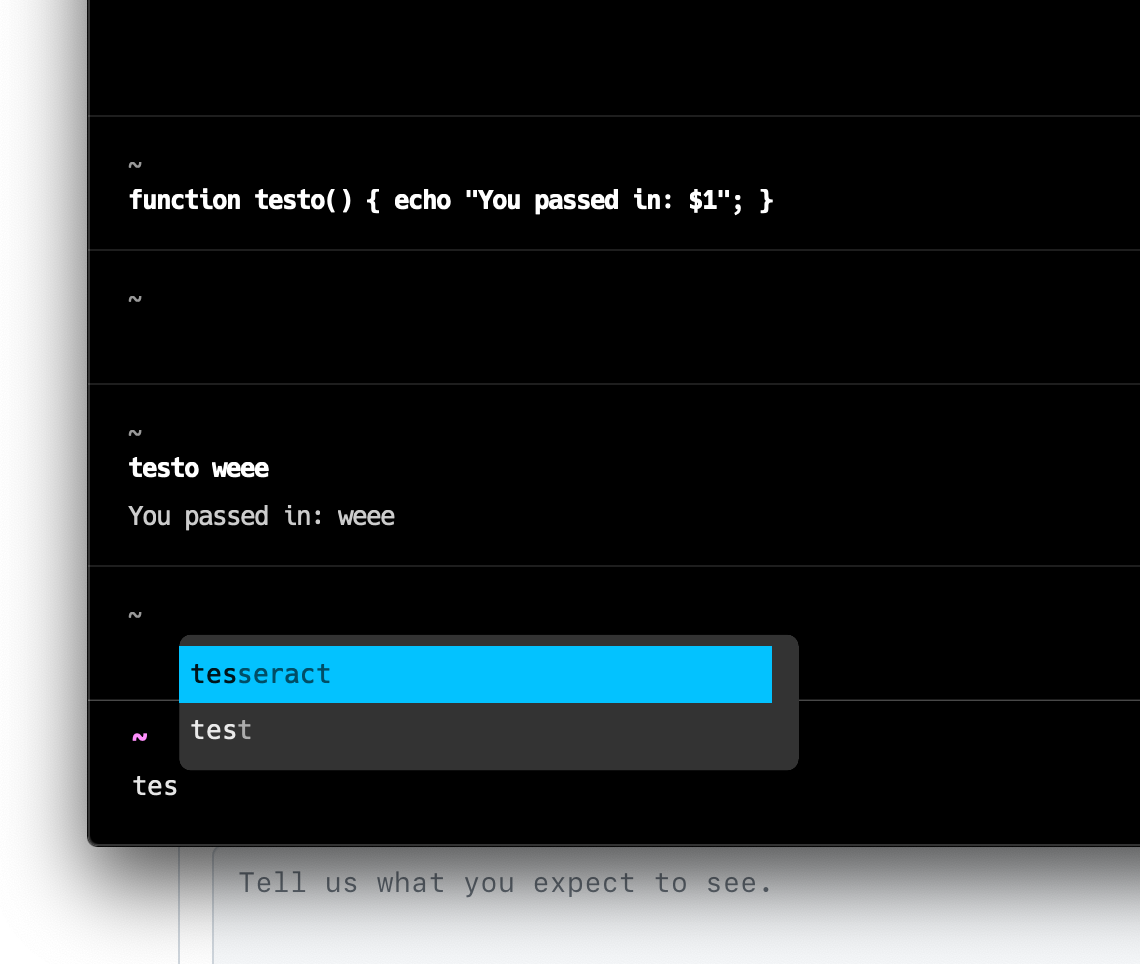 DUP: Duplicate of #150 - Warp doesn't autocomplete user-defined shell functions in zsh · Issue ...