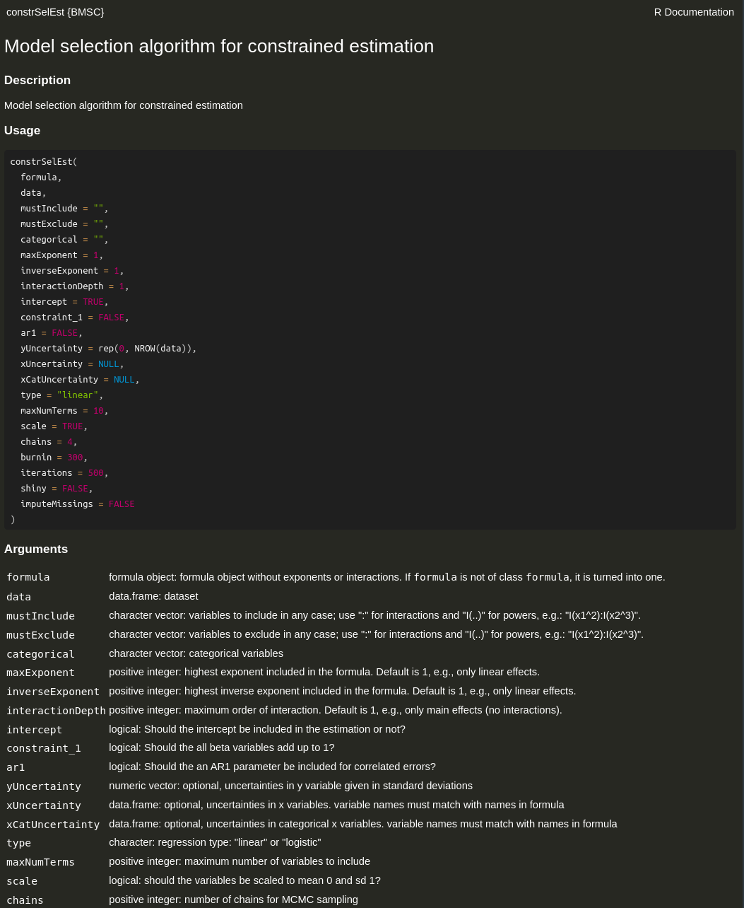 Document in a CRAN style all inputs for function(s) for modeling · Issue #28 · Pandora-IsoMemo ...