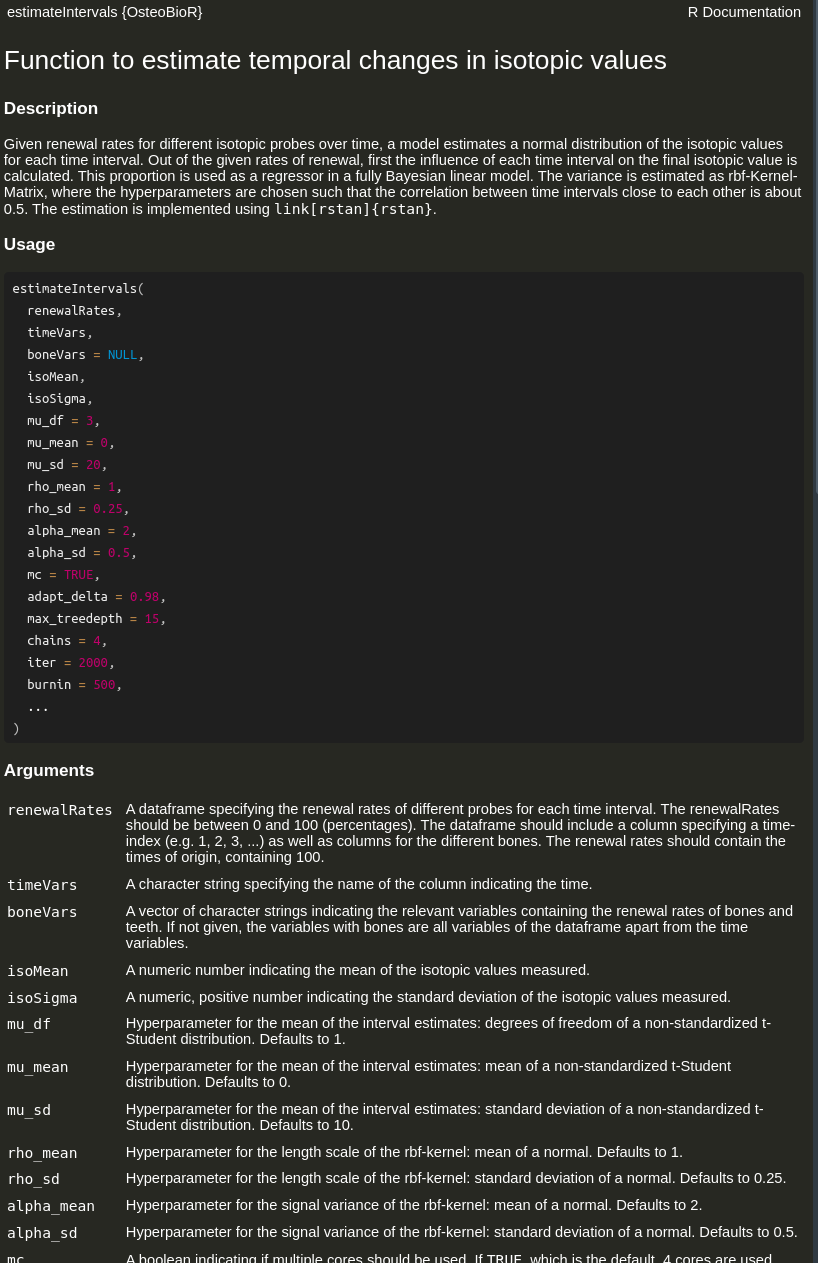 Document in a CRAN style all inputs for function(s) for modeling · Issue #28 · Pandora-IsoMemo ...