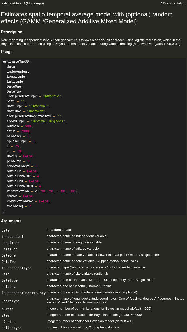 Document in a CRAN style all inputs for function(s) for modeling · Issue #28 · Pandora-IsoMemo ...