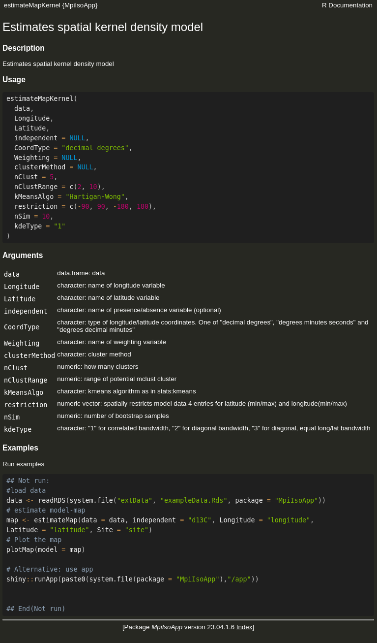 Document in a CRAN style all inputs for function(s) for modeling · Issue #28 · Pandora-IsoMemo ...